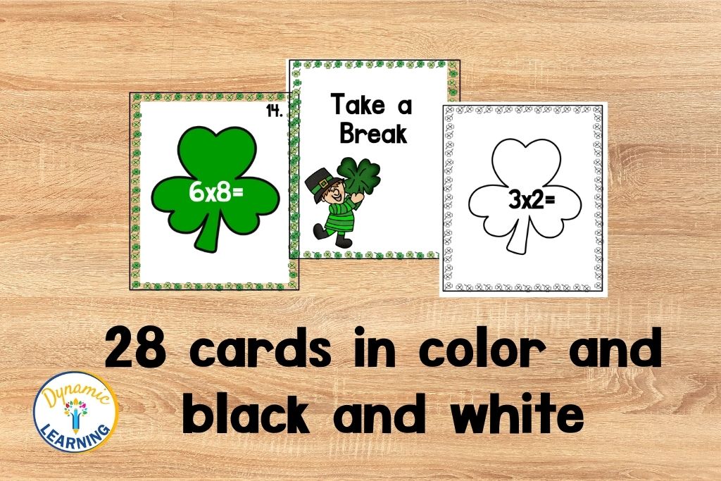 St. Patrick’s Day Multiplication Scoot Game for 3rd Grade Fact Fluency ...